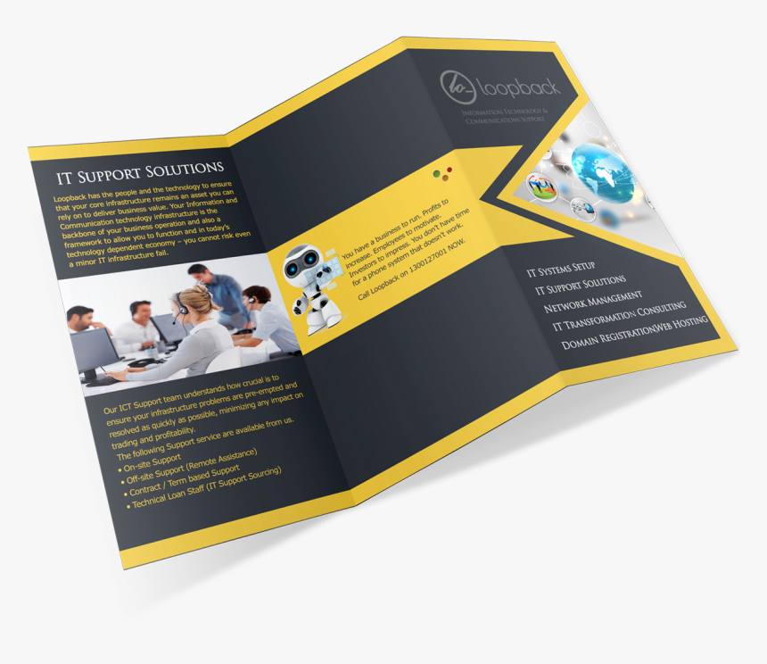 Elegant, Modern, Information Technology Flyer Design - Tri Fold ...