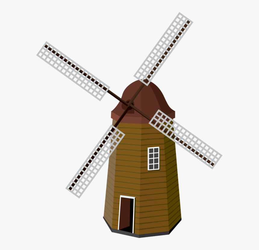 Windmill,mill,string Instrument - Windmill Clipart Gif, HD Png Download ...