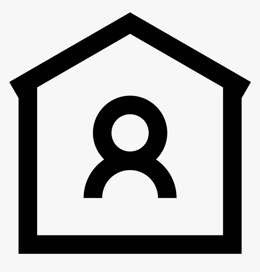 Person At Home Icon Free Png And Vector - Home With Tenant Icon Png ...
