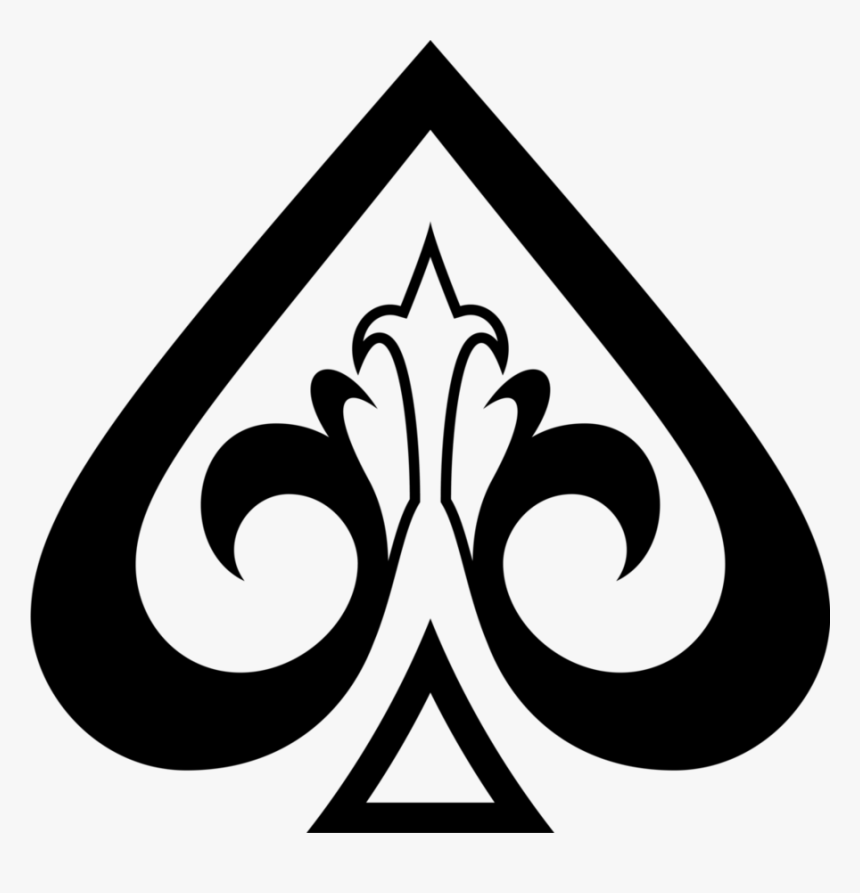 Black And White Spade Clipart