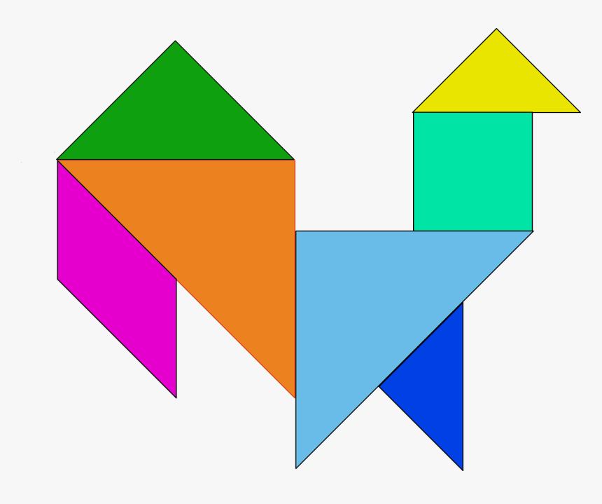 Tangram Outline Solutions Clipart Flowers