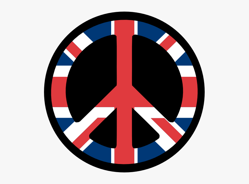 Uk Flag Png - British Flag In A Peace Sign, Transparent Png ...