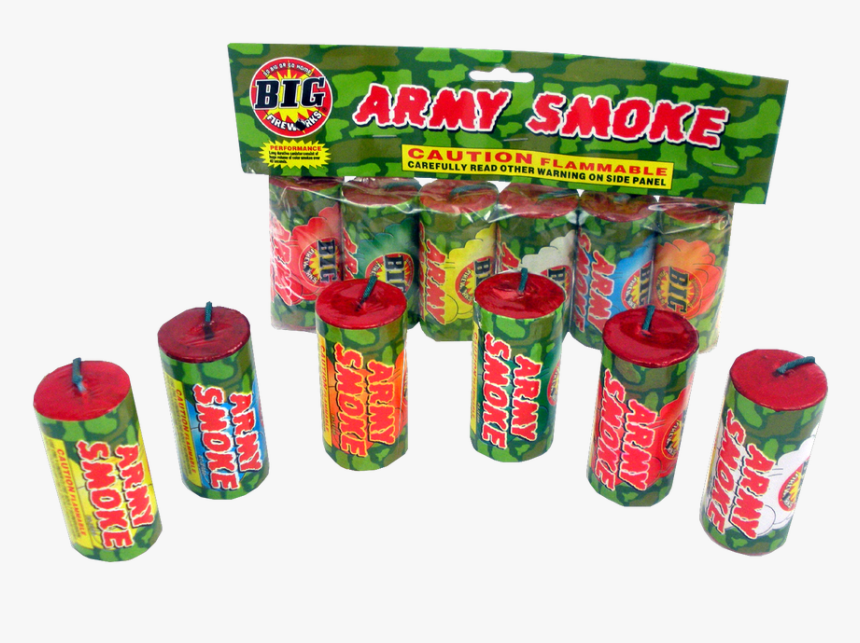 Excellent, Long Lasting Smoke Bombs In Red, Green, - Army Smoke, HD Png ...