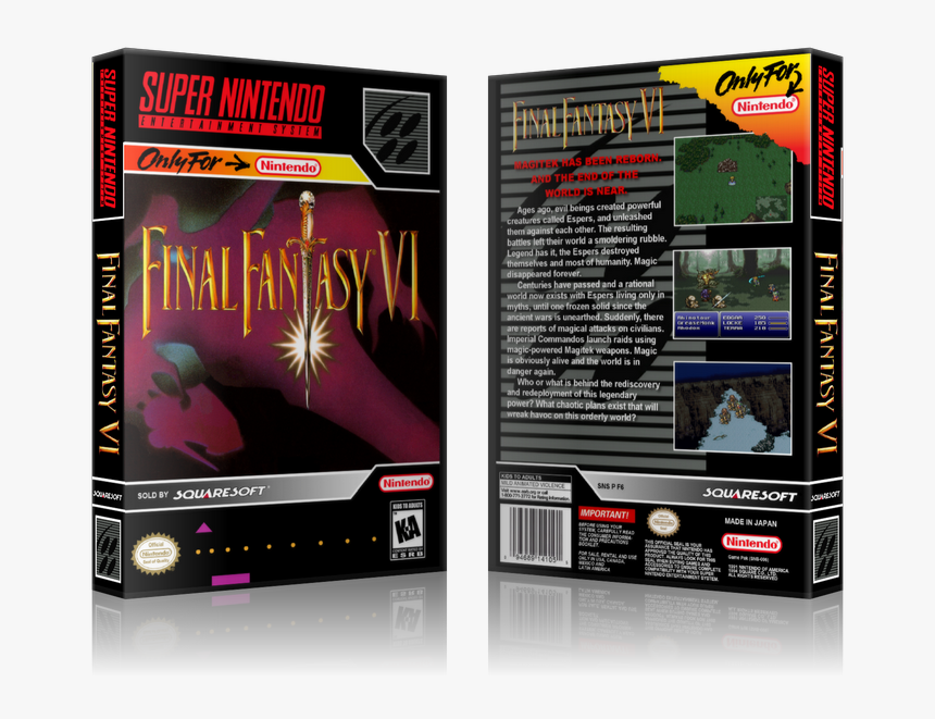 Transparent Final Fantasy Vi Logo Png - Aero The Acro Bat 2 Snes Cover ...