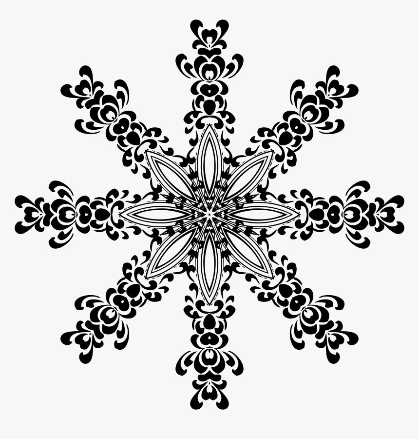 Snowflake Clipart Vintage - Clip Art, HD Png Download , Transparent Png ...