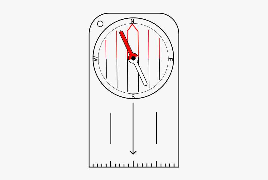 Orienteering Compass With Rotatable Housing And Needle - Circle, HD Png ...