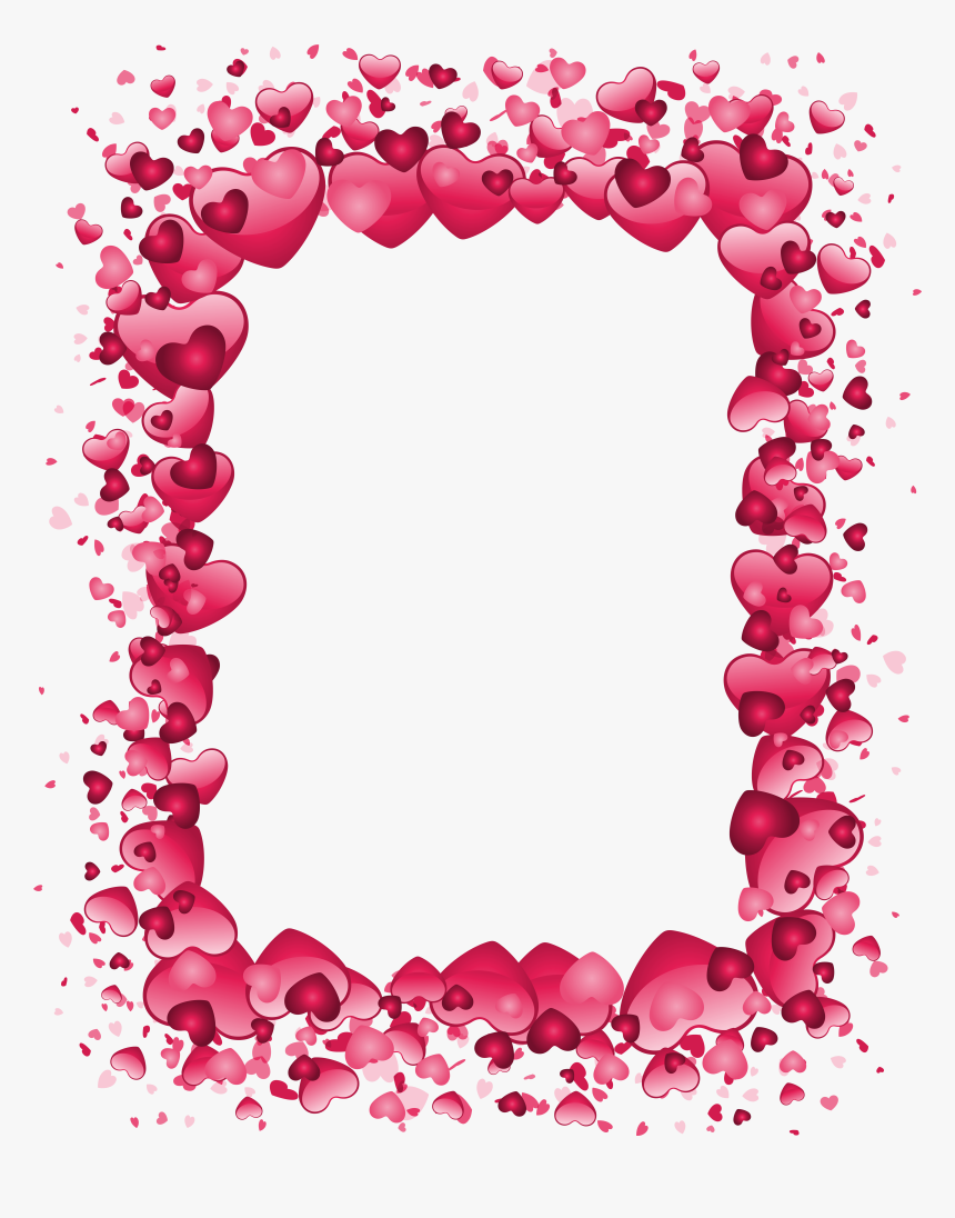 Valentines Day Heart Border Clip Art, HD Png Download , Transparent Png ...