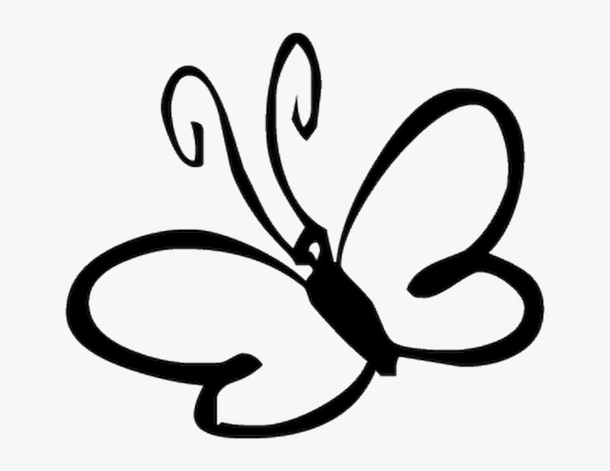 Butterfly Black And White Template Clipart , Png Download - Pastel Pink ...