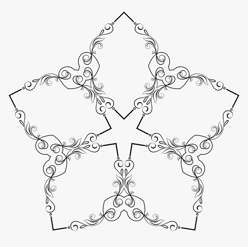 Elegant Drawing Cross - Classic Border Design Png, Transparent Png ...