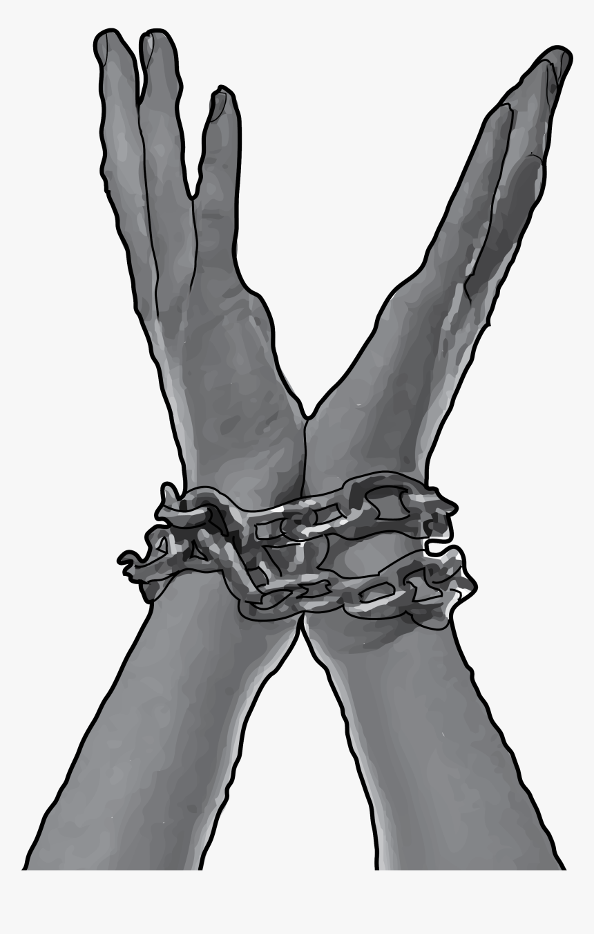 Clip Art Collection Of Free Hand - Hands In Chains Transparent, HD Png ...