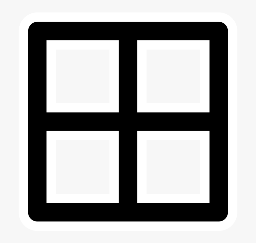 Square,angle,symmetry - 4 Square White Icon, HD Png Download ...