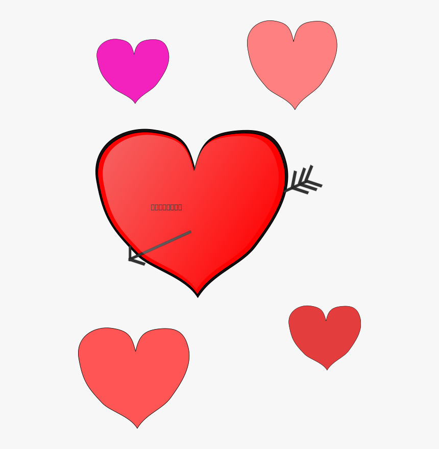 Clip Art Red And Pink Hearts - Valentine Clip Art Free, HD Png Download ...