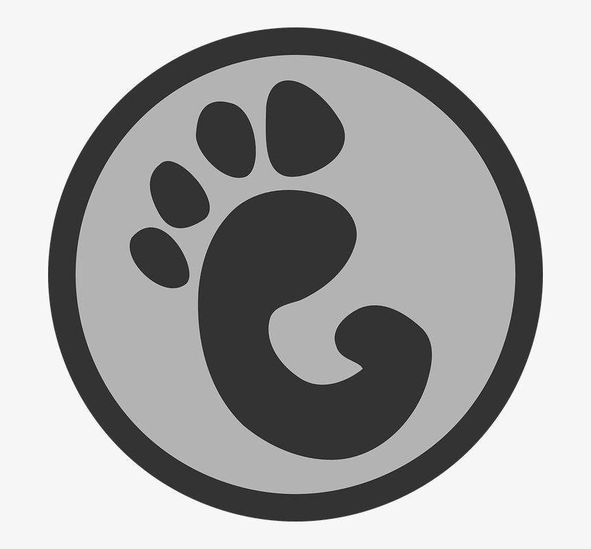 Footprint, Paw Print, Sign, Round, Gray, Black, Imprint - Amprenta Laba ...