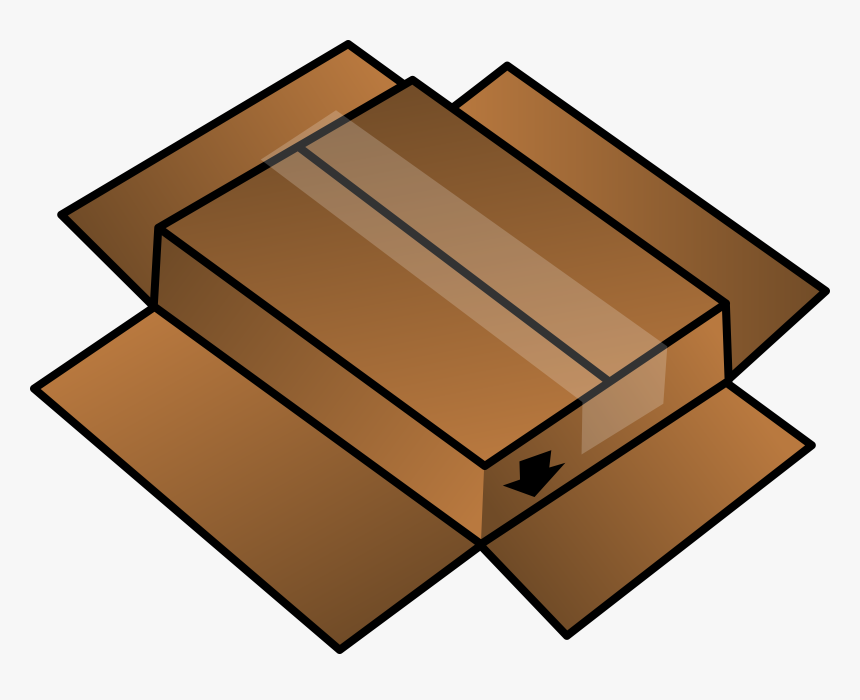 Cardboard Box Turned Around Clip Arts - Upside Down Box Png ...