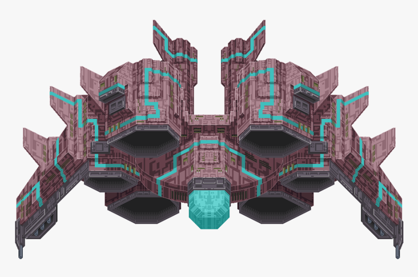 Carrier Boss Sprite - Spaceship Boss Sprite, HD Png Download ...