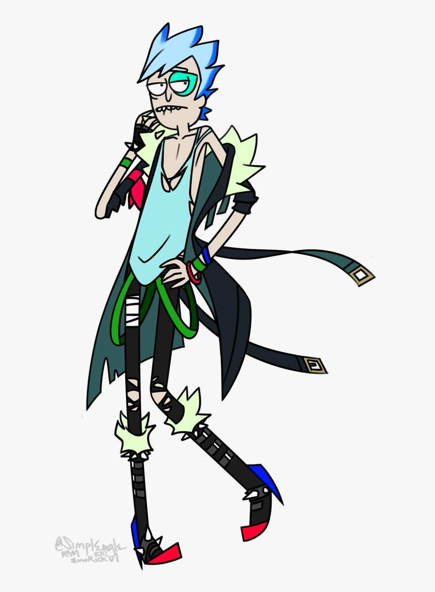 Emo Rick And Morty, HD Png Download , Transparent Png Image - PNGitem