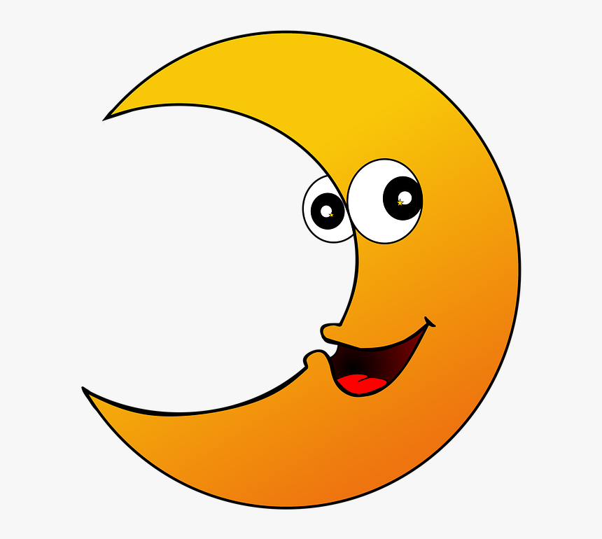 Moon, Crescent, Face, Sky, Crescent Moon, Night - Crescent, HD Png ...