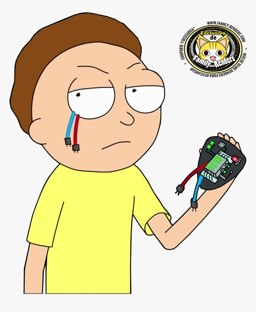 Render Evil Morty - Evil Morty Black And White, HD Png Download ...