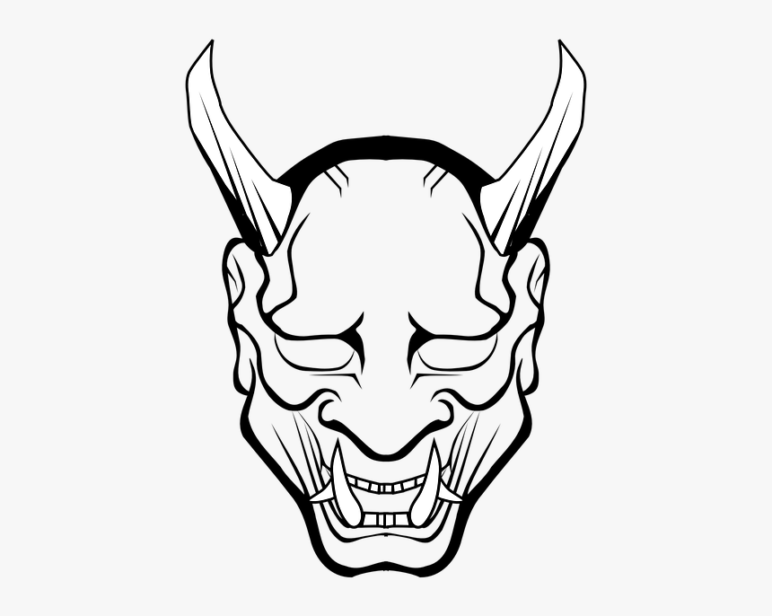 Devil, Demon, Hell, Lucifer, Satan, Evil, Monster - Oni Mask Drawing ...