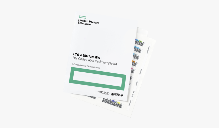 Hpe Lto 6 Ultrium Rw Bar Code Label Pack, HD Png Download , Transparent ...