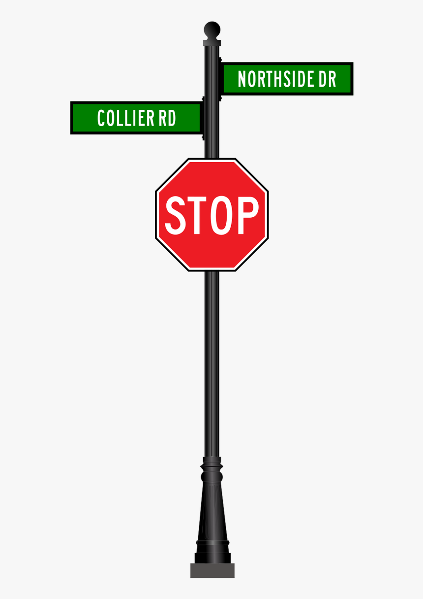 Stop Sign With Street Sign, HD Png Download , Transparent Png Image ...