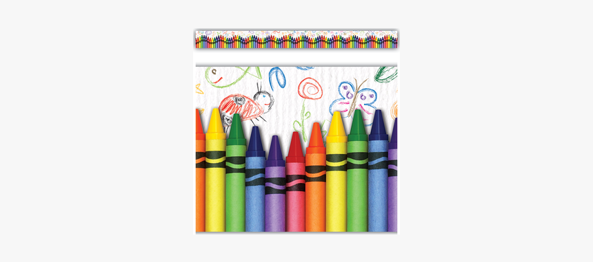 Crayons Border Trim - Crayon Bulletin Board Border, HD Png Download ...