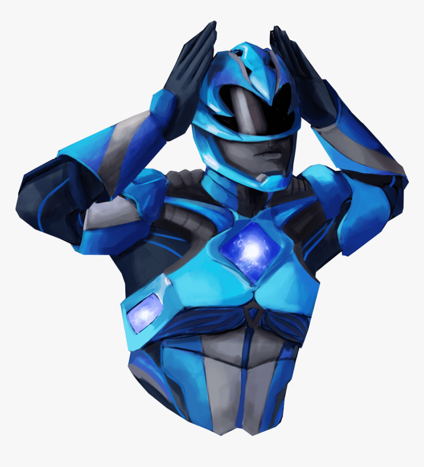Blue Power Ranger Sticker - See-through Clothing, HD Png Download ...