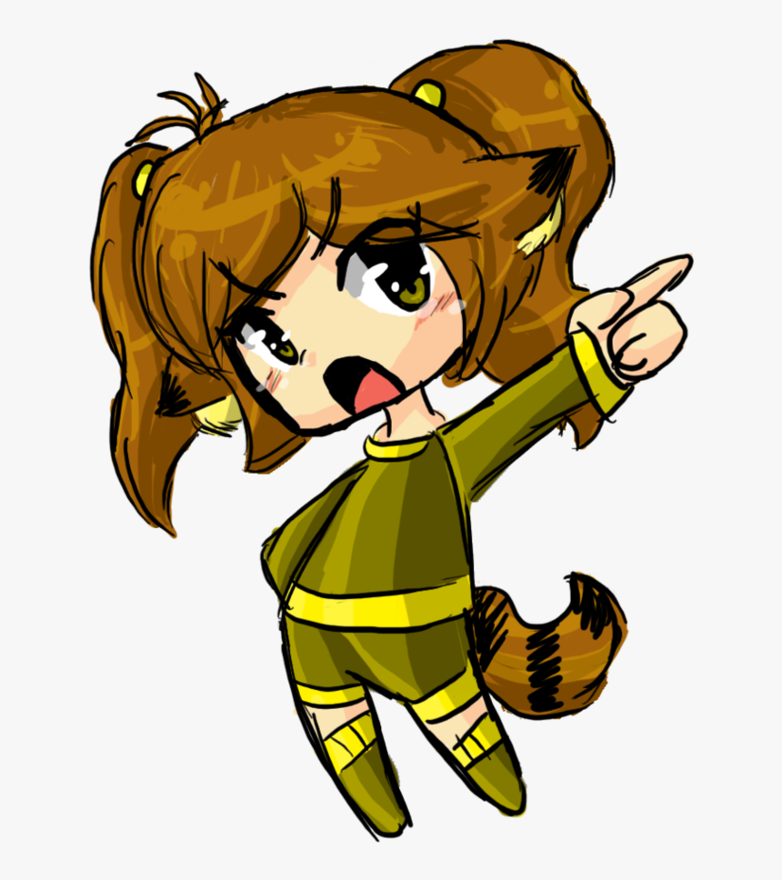 Chibi Angry Raccoon By Rumay-chian - Angry Chibi Girl Png, Transparent ...