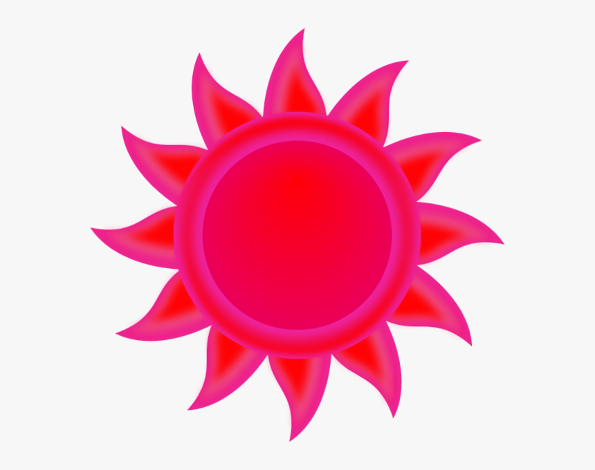 Red Clipart Sunshine - Free Clip Art Sun, HD Png Download , Transparent ...