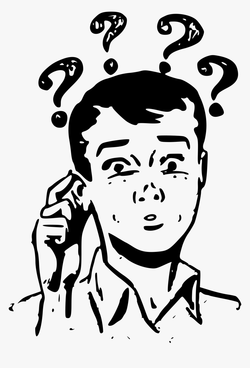 Confuse Clipart Black And White, HD Png Download , Transparent Png ...