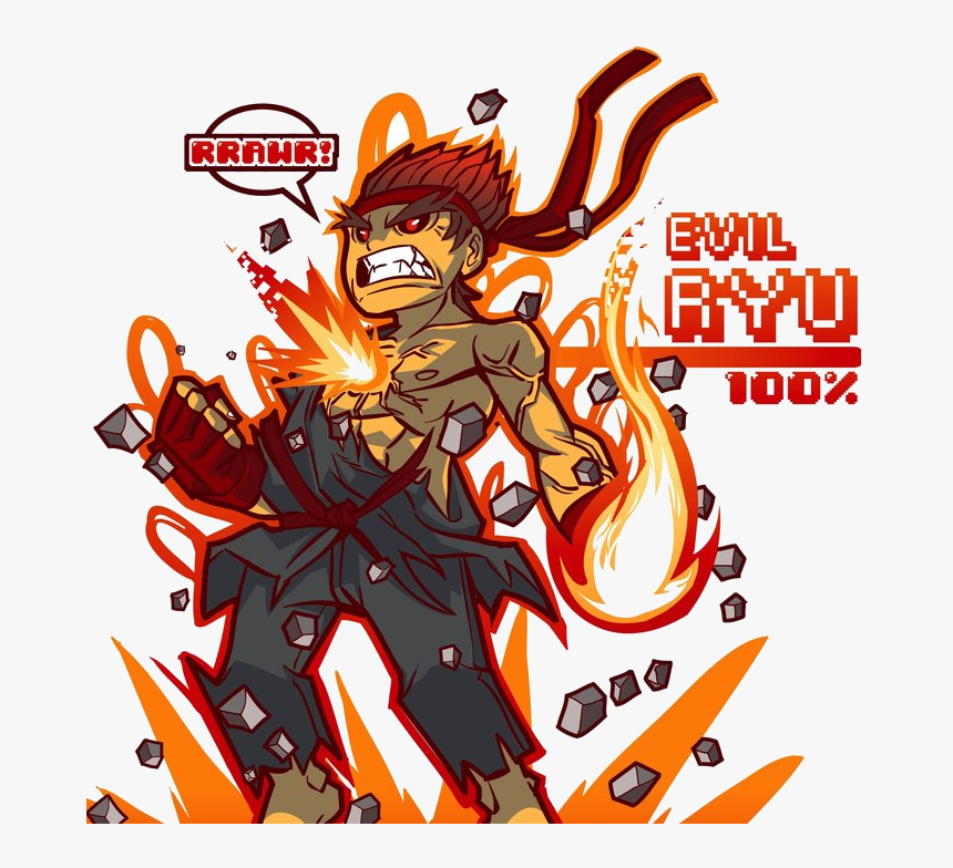 Evil Png Transparent Images - Evil Ryu Chibi, Png Download ...
