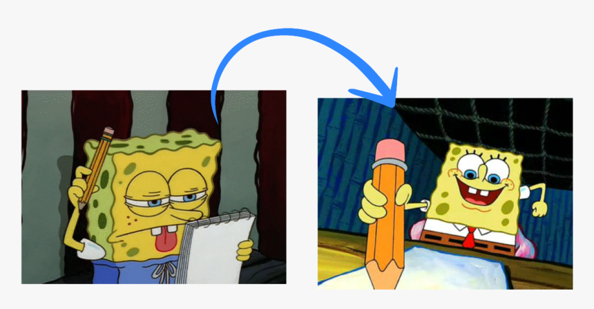 Write5 - Spongebob Trying To Figure Out, HD Png Download , Transparent ...
