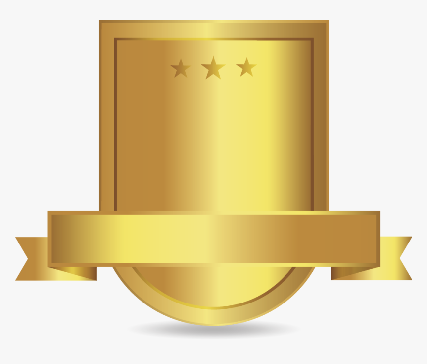 Ribbon Gold Badges Png - Gold Shield Logo Png, Transparent Png ...