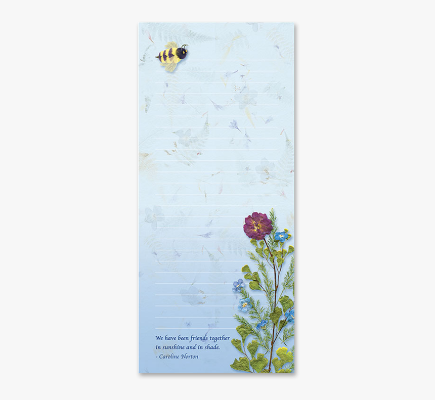 Bumble Bee Garden Dweller Notepad Image - Floral Design, HD Png ...