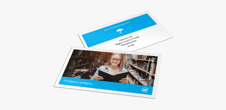 Book Store Business Card Template Preview - Paper, HD Png Download ...