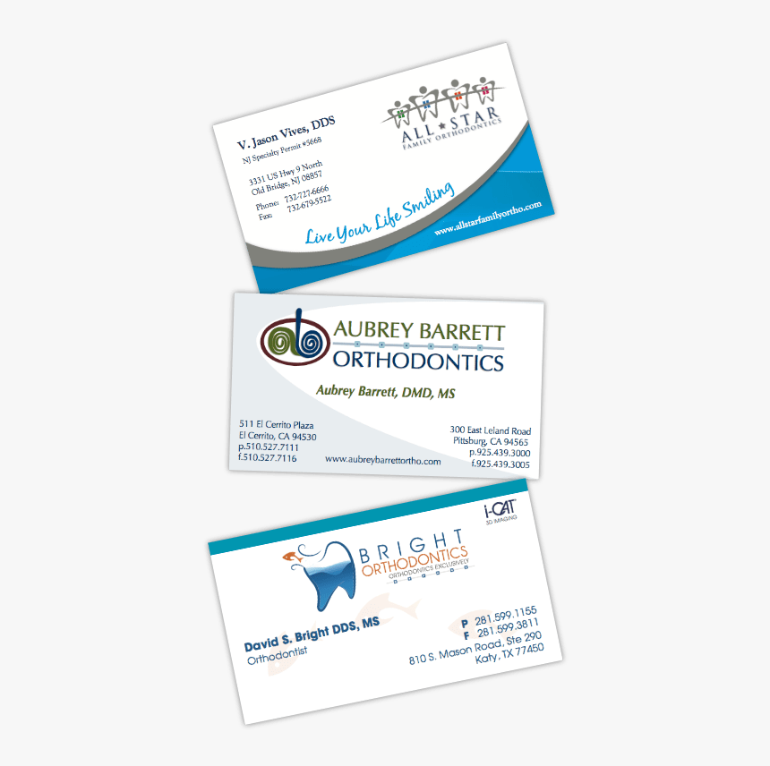 Multiple Business Cards - Orthodontist Visiting Card, HD Png Download ...