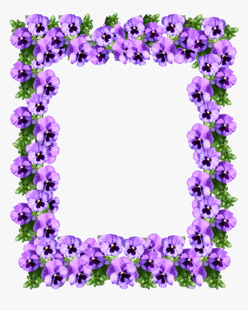 Purple Flower Border Design