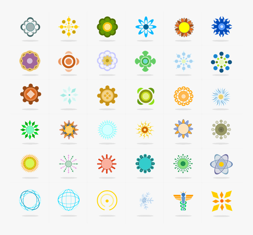 Symbols, Shapes, Elements, Basic - Symbols Using Basic Shapes, HD Png ...