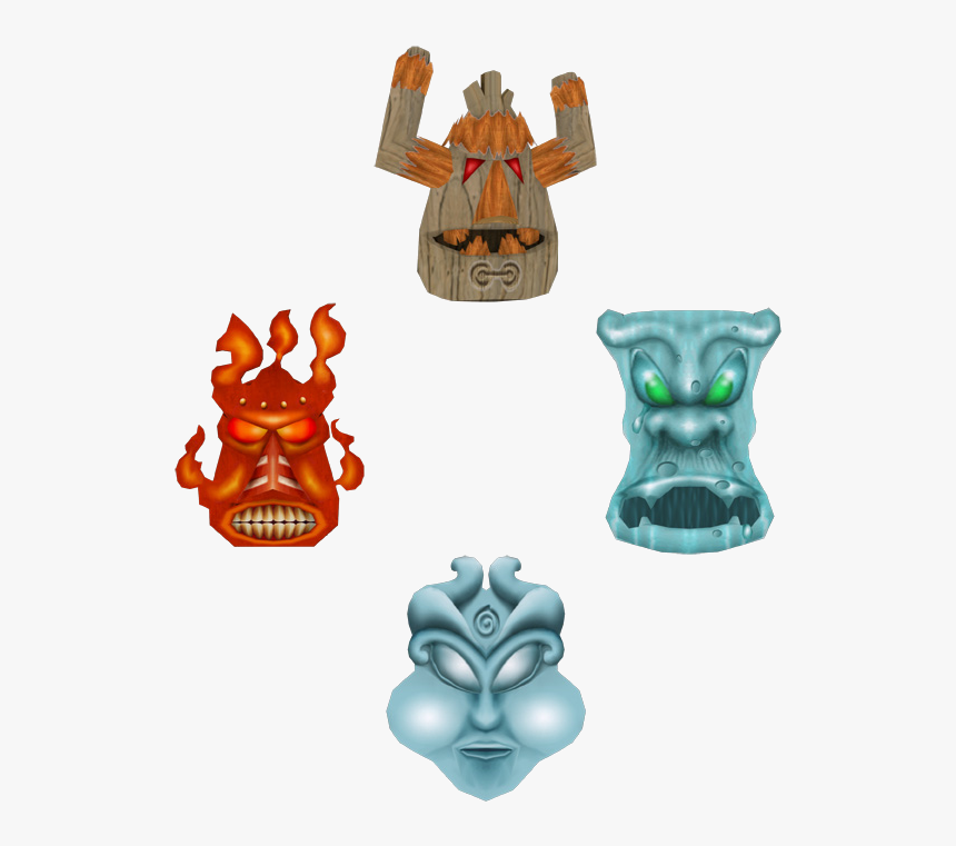 Elemental - Crash Bandicoot The Wrath Of Cortex Masks, HD Png Download ...