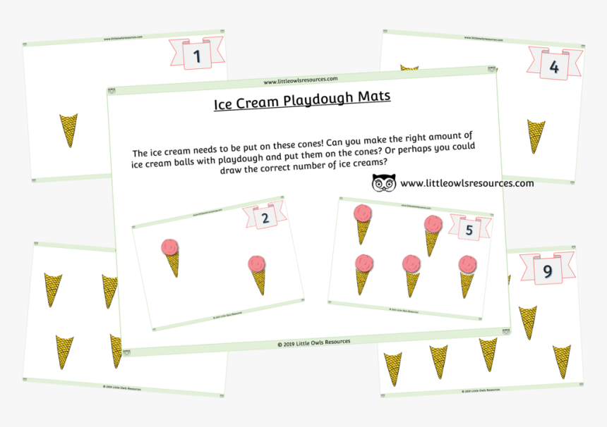 Ice Cream Playdough Mats Cover, HD Png Download , Transparent Png Image ...