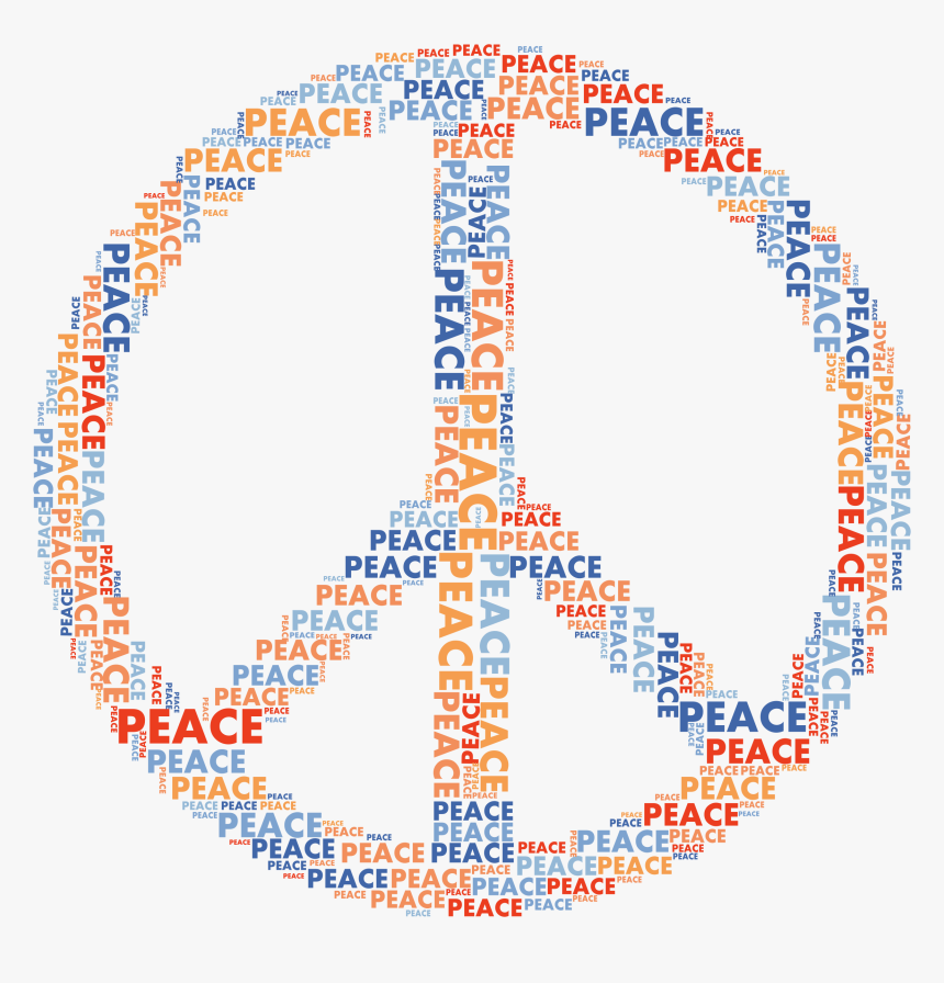 Word Cloud Peace Sign, HD Png Download , Transparent Png Image - PNGitem