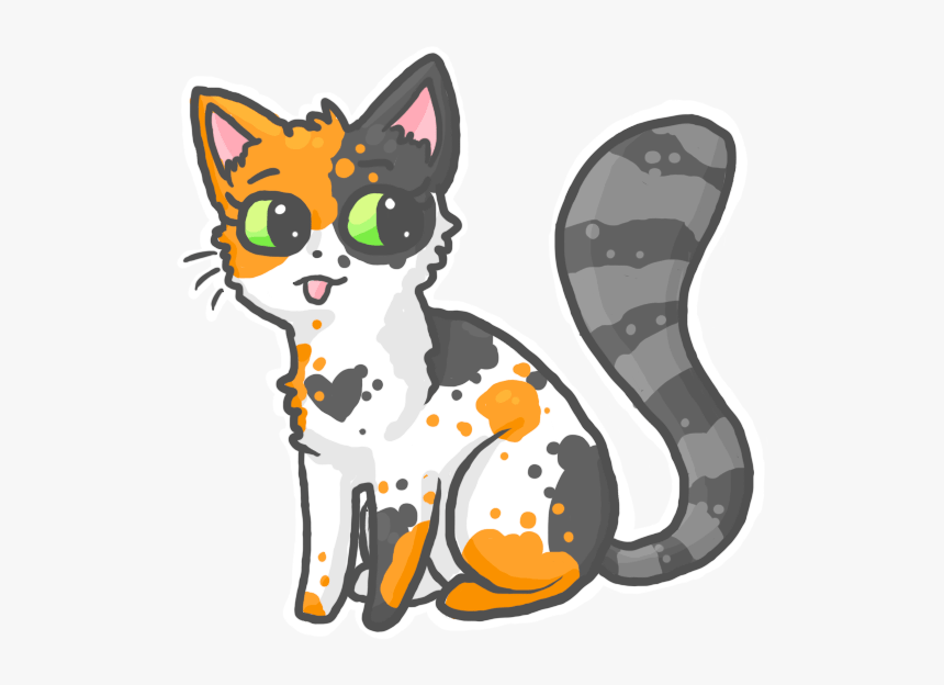 Cat Clipart Calico Cute - Draw A Calico Cat, HD Png Download ...