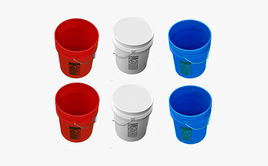 5 Gallon Buckets, Six Pack - 5 Gallon Bucket, HD Png Download ...