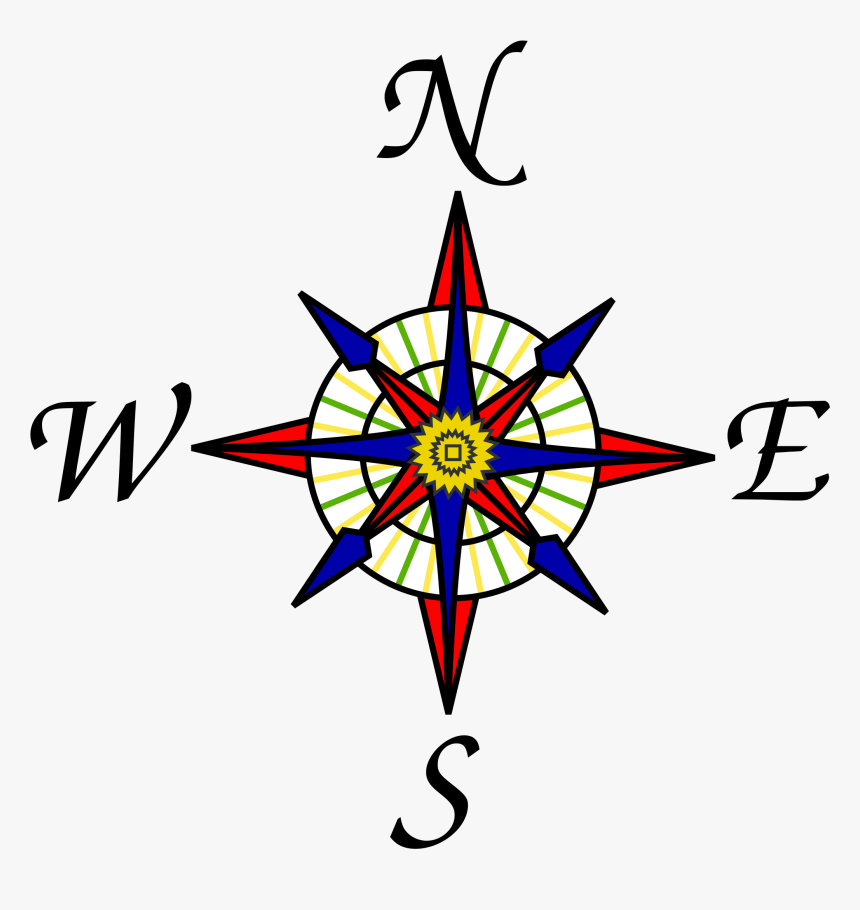 Key And Compass Rose, HD Png Download , Transparent Png Image - PNGitem