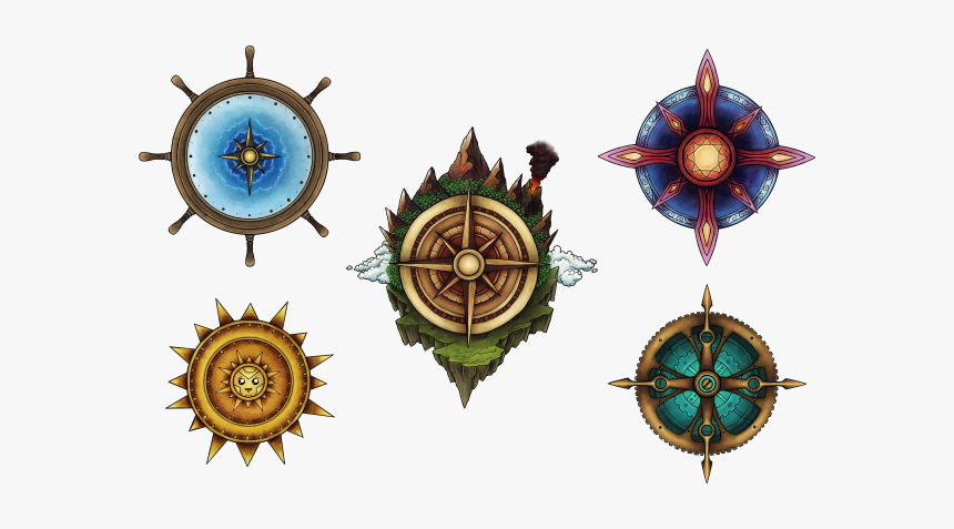 Caeora’s Free Compasses For Worldanvil - Ship Wheel Logo Design, HD Png ...