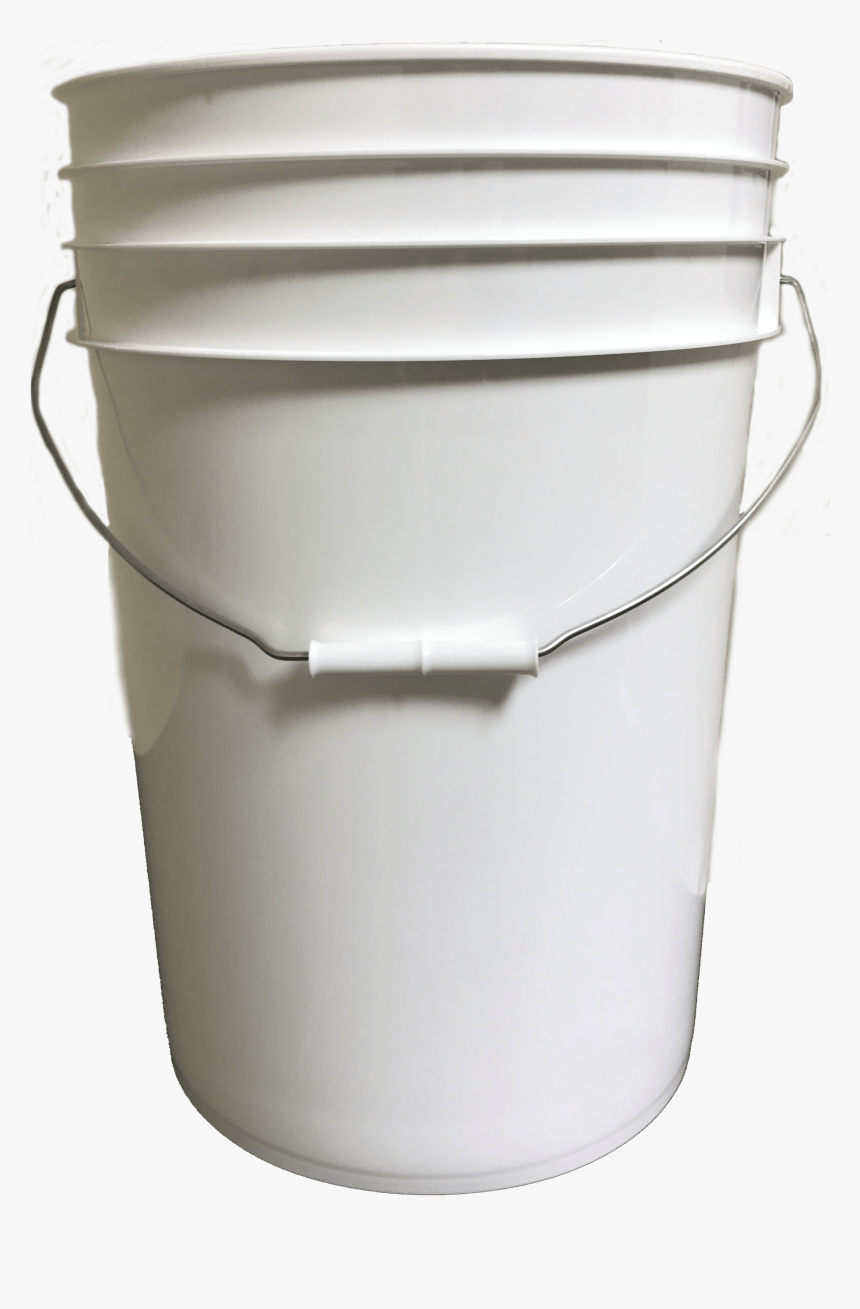 Six Gallon Plastic Bucket White - Bail Bucket, HD Png Download ...