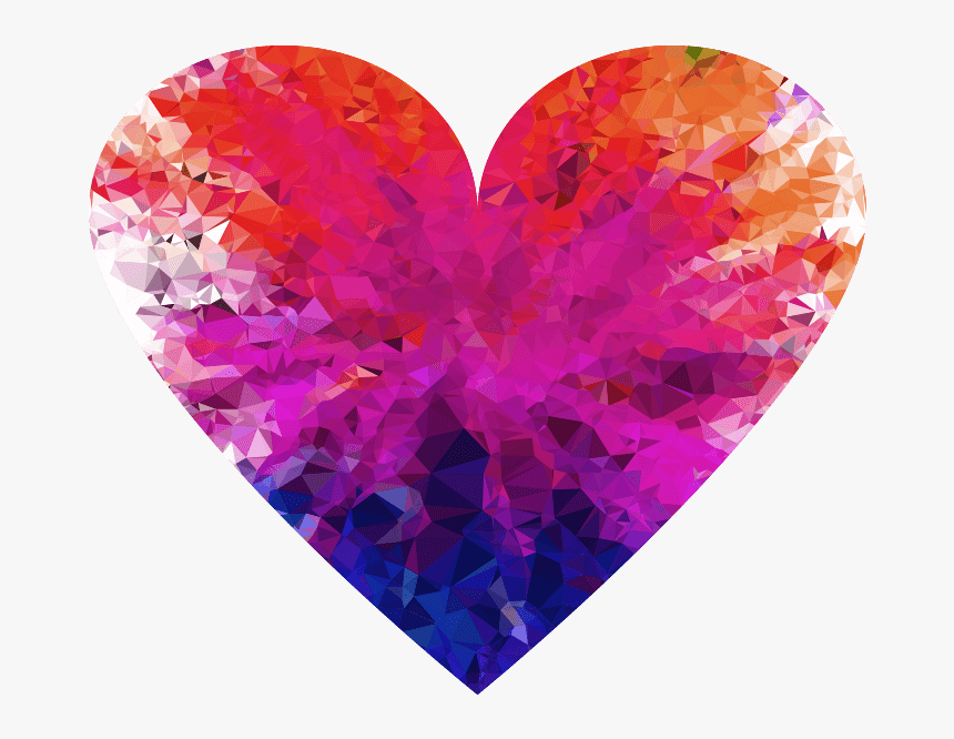 Colorful Heart Png Transparent - Transparent Background Colorful Heart ...
