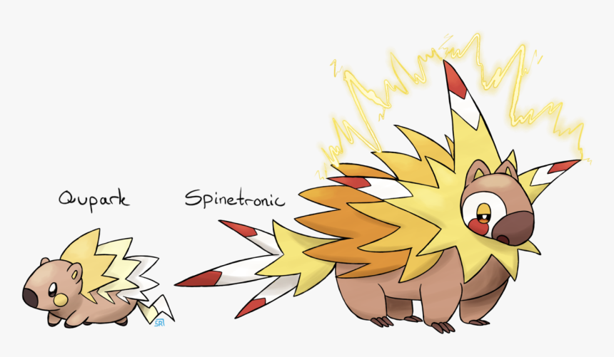 #023 Qupark electric Quill Pokemon - Cartoon, HD Png Download ...