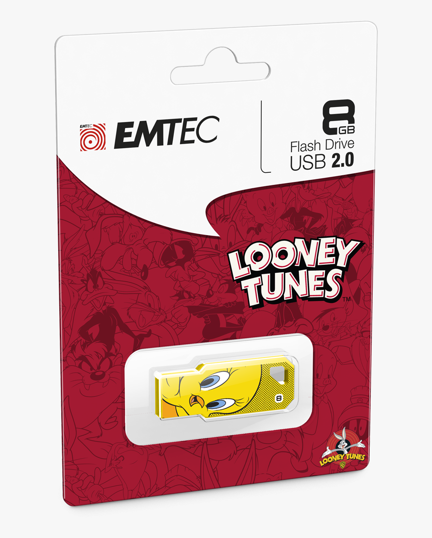 M750 Looney Toons Tweety 8gb 1p Cardboard - Usb Stick, HD Png Download ...