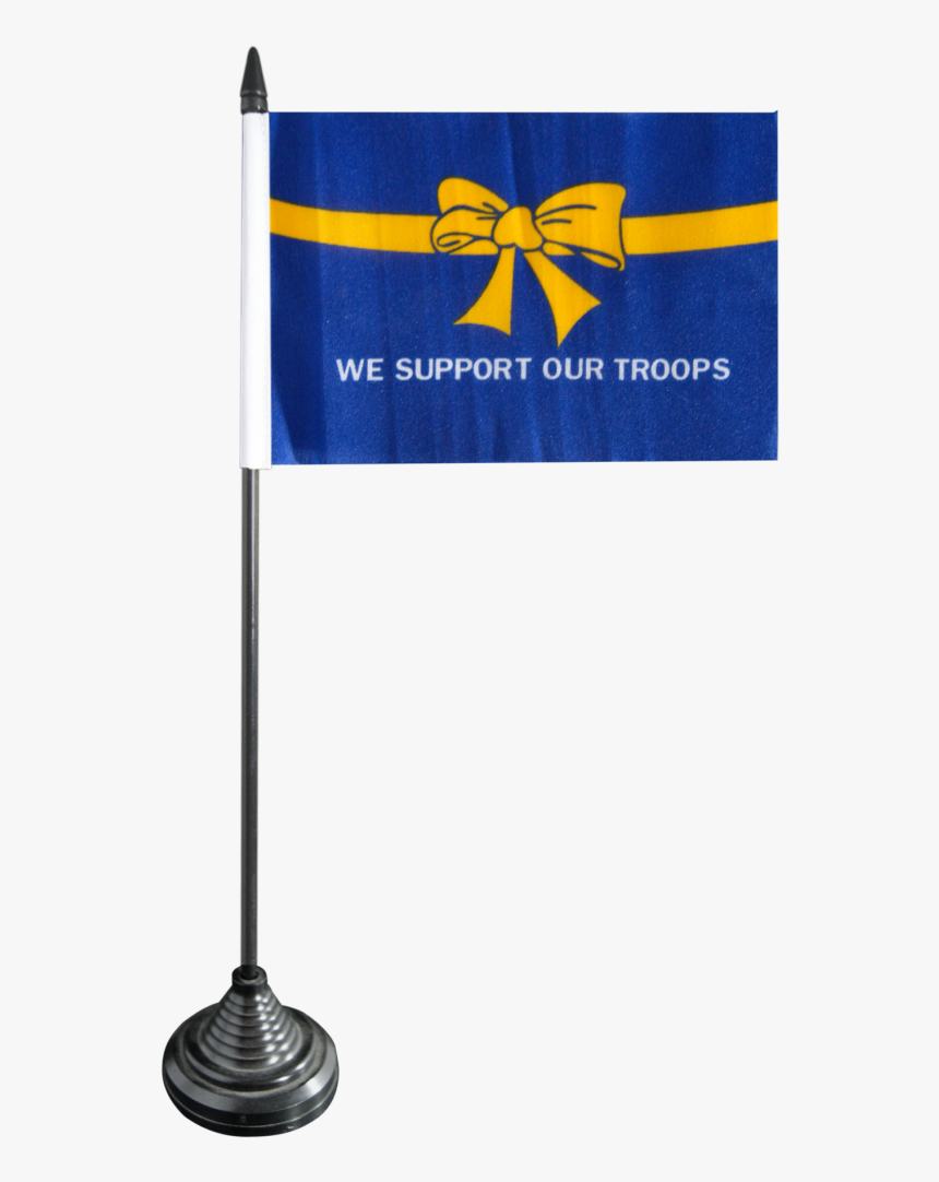 Usa We Support Our Troops Table Flag - Yellow Ribbon, HD Png Download ...